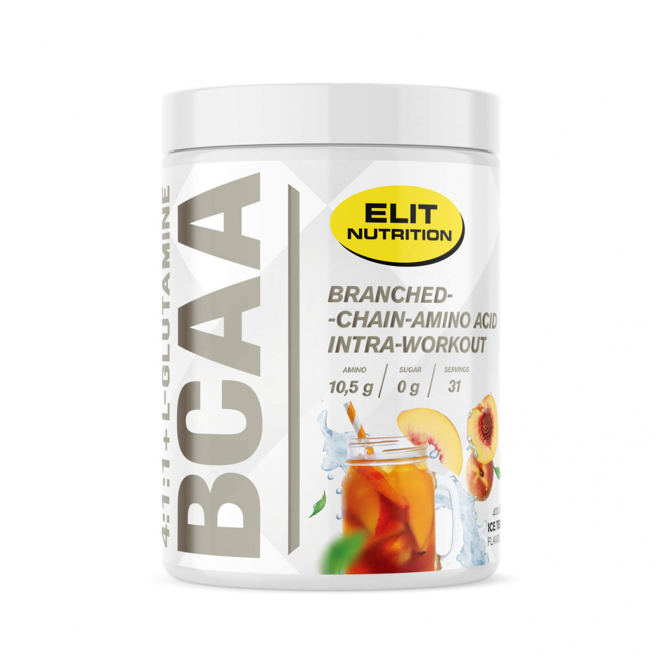 Köp BCAA 4:1:1 + L-glutamine, 400 g, Ice Tea | Sportgymbutiken.se